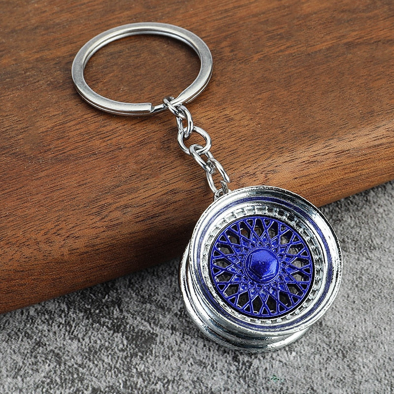 Wheel Rim Keychain 3D Keyring Creative Racing Wheels Auto Part Model K ...